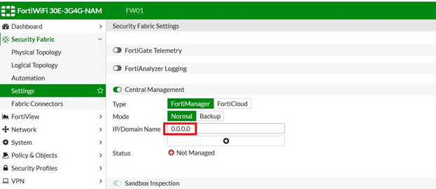Remove Fortimanager From A Fortigate