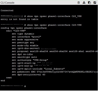 IPSec or SSLVPN connection