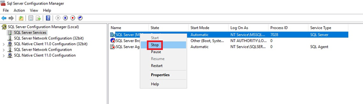Setup Single User Mode In Microsoft Sql Server 0874